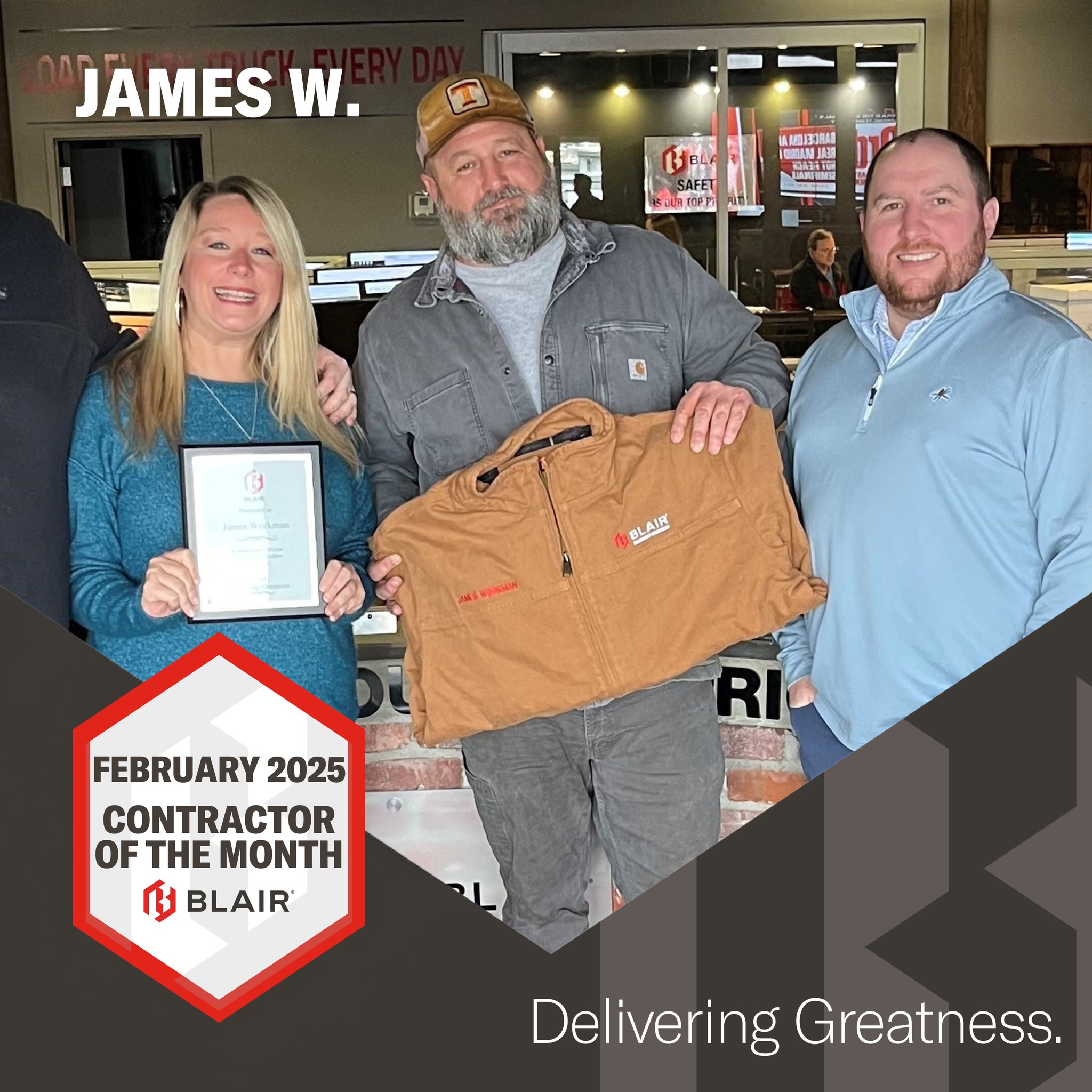 Congratulations to our February Contractor of the Month, James W ...